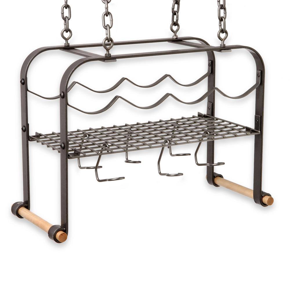 Enclume Handcrafted Hanging Wine and Accessories Rack (4-bottles) WSR6a ...