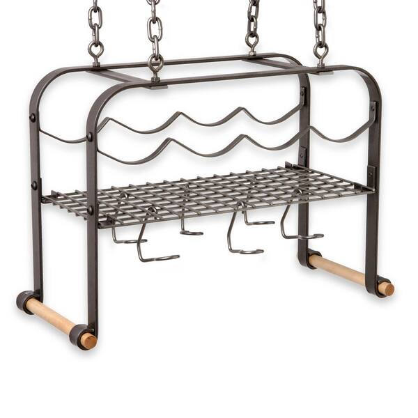 Enclume Handcrafted Hanging Wine and Accessories Rack (4-bottles) WSR6a ...