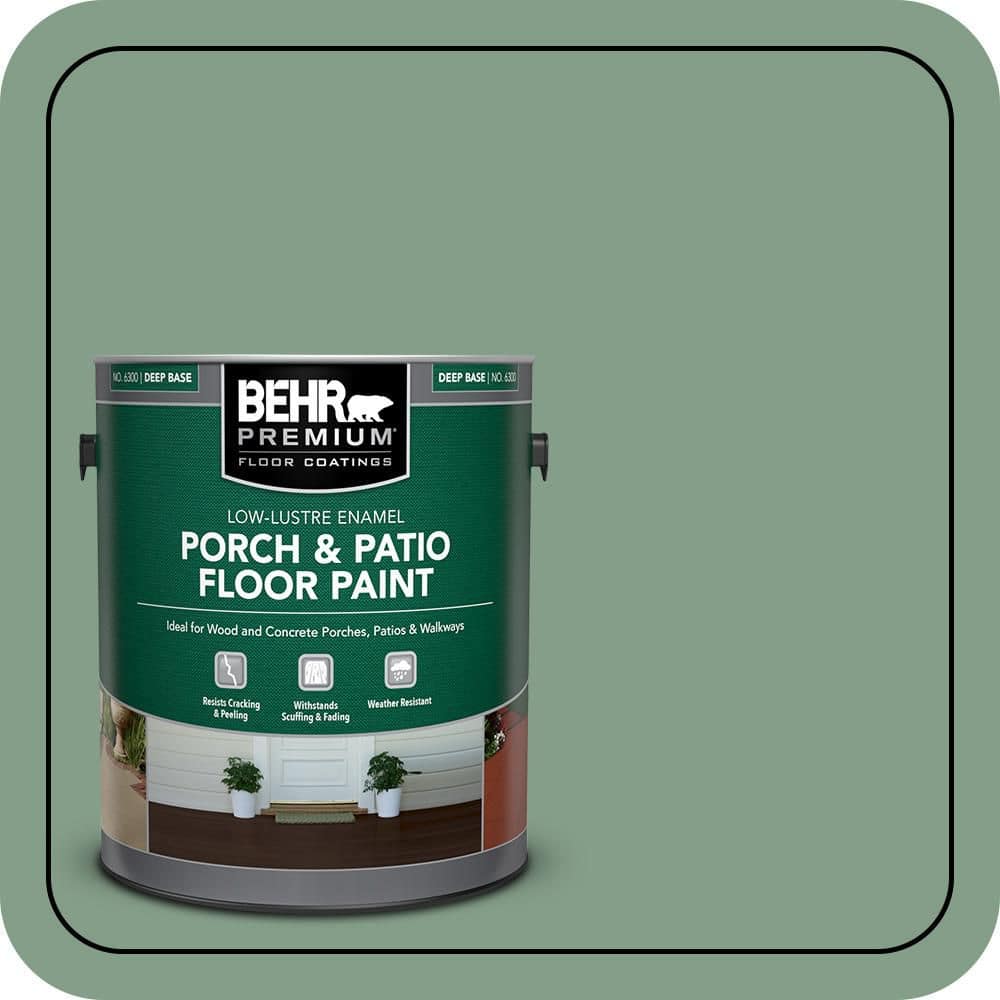 BEHR PREMIUM 1 gal. #S410-5 Track Green Low-Lustre Enamel Interior ...