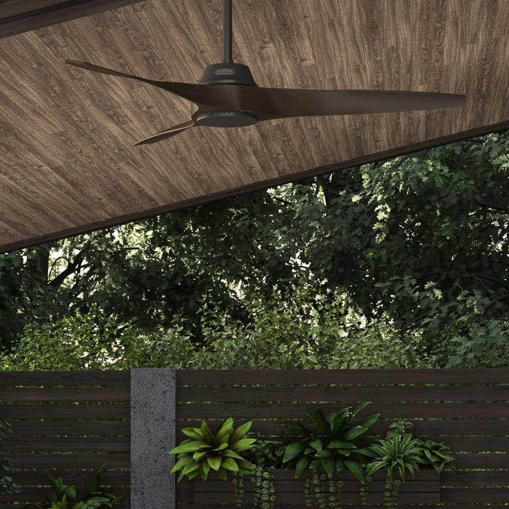 Hunter Mosley 52 in. Premier Bronze Indoor/Outdoor Ceiling Fan with ...