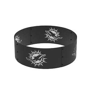 BLUE SKY OUTDOOR LIVING Decorative NFL 36 in. x 12 in. Round Steel Wood ...