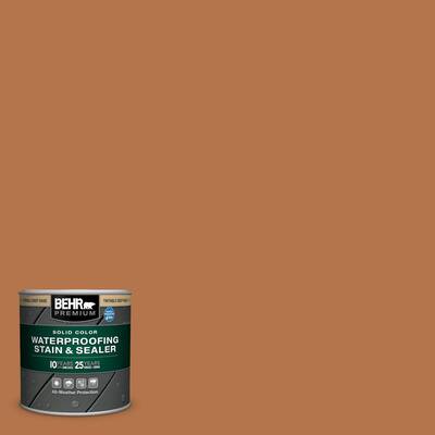 BEHR PREMIUM 8 oz. #SC-146 Cedar Solid Color Waterproofing Exterior ...
