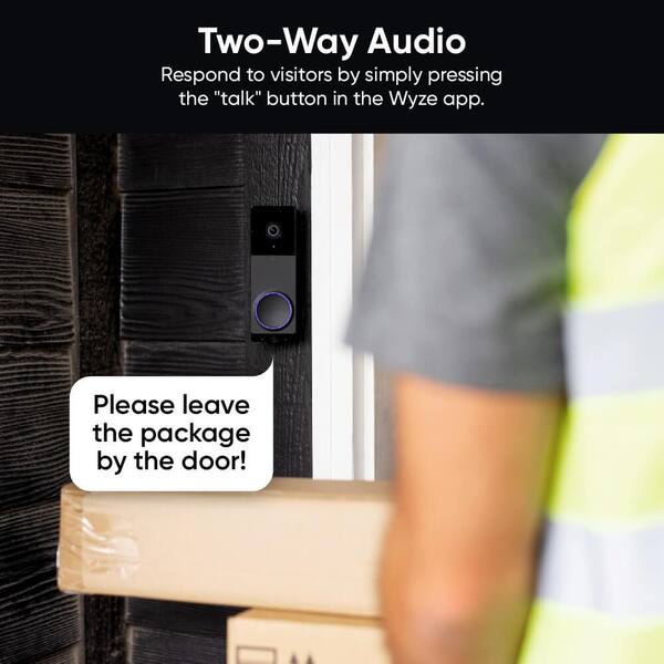 Wyze Wireless Duo Cam Video Doorbell, Battery Powered, 2K Full HD Video ...