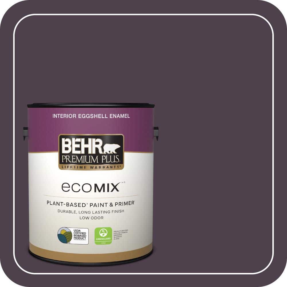 BEHR PREMIUM PLUS 1 gal. #T13-10 Plum Orbit Eggshell Enamel EcoMix ...
