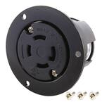 AC WORKS 30-Amp 125/250-Volt NEMA L14-30R Flush Mounting Locking ...
