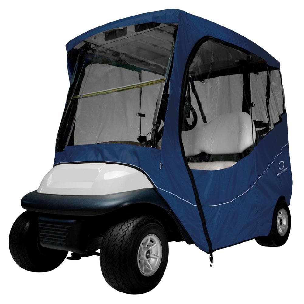Classic Accessories Fairway Short Roof Travel Golf Car Enclosure Navy ...