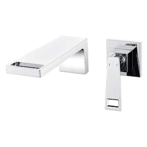 SUMERAIN Modern Single Handle Wall Mounted Bathroom Faucet with Rough ...