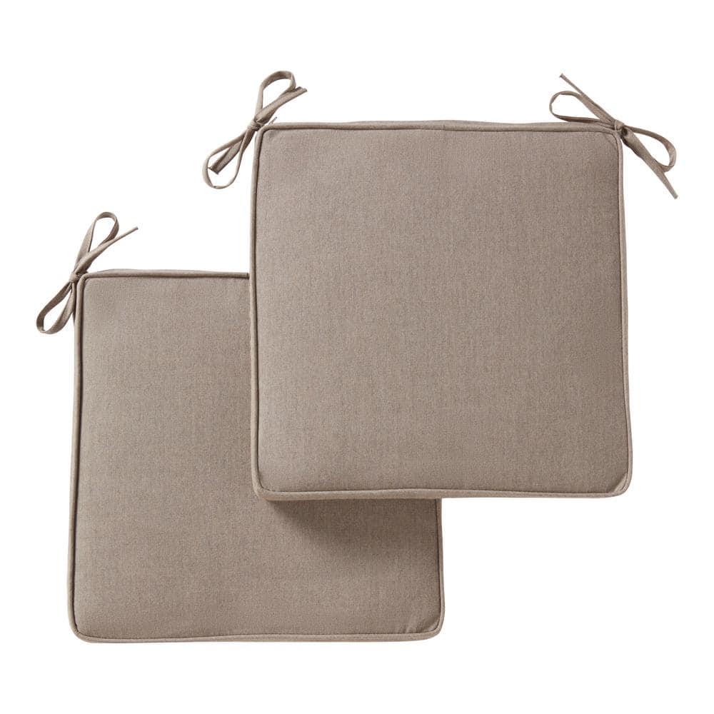 Greendale Home Fashions Sunbrella Cast Shale Square Reversible Outdoor ...