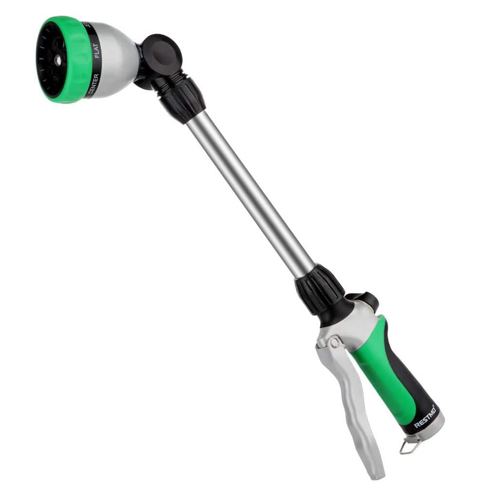 16 in. Metal Hose Nozzle Sprayer with 180° Swivel Head, 7 Spray ...