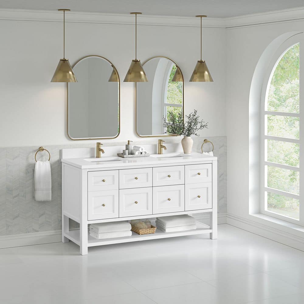James Martin Vanities Breckenridge 59.9 in. W x 23.5 in. D x 33.0 in. H ...
