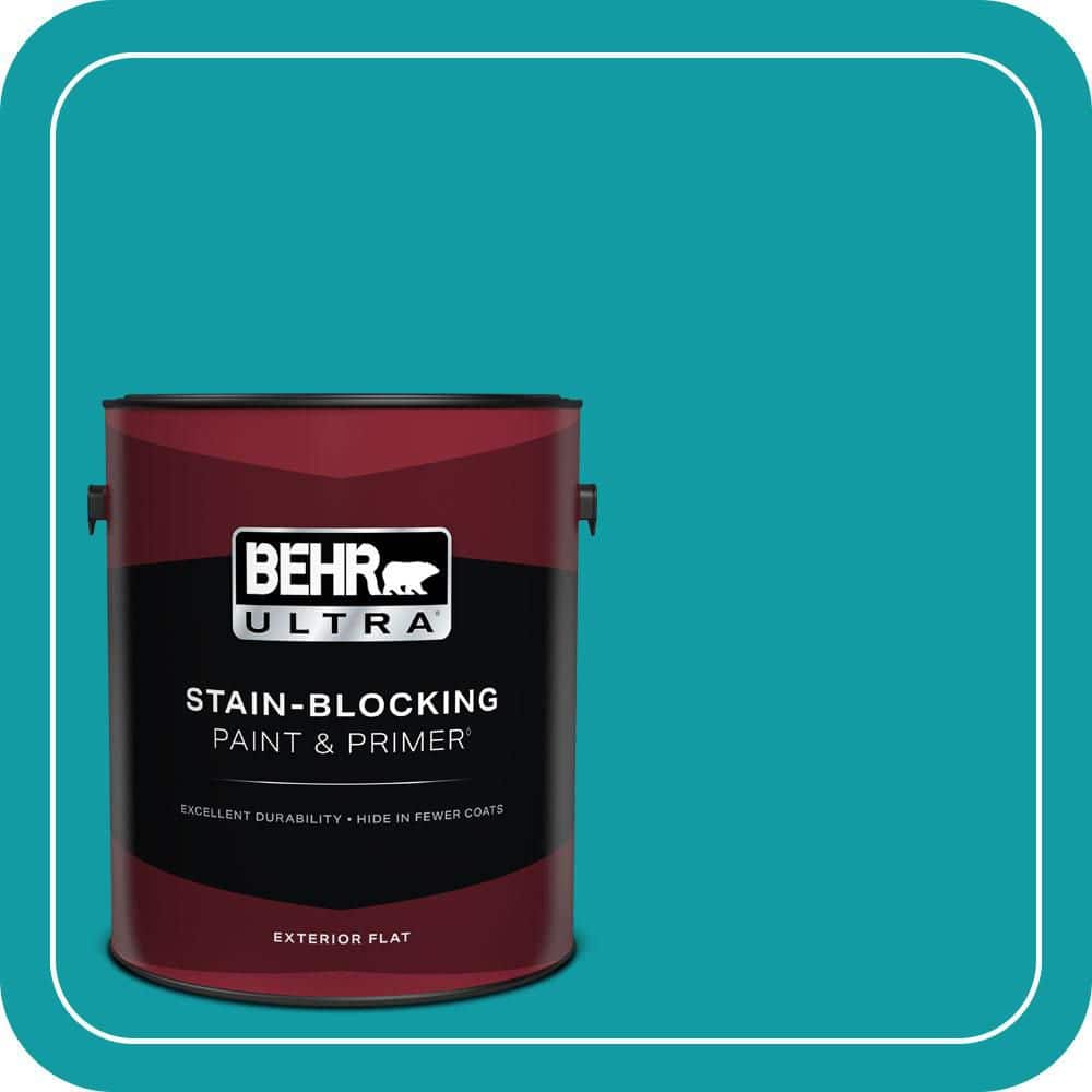BEHR ULTRA 1 gal. #MQ4-20 Island Dream Flat Exterior Paint & Primer ...