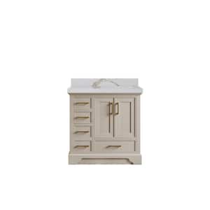 Willow Collections Charlotte 36 in. Right Offset Sink Freestanding Fine ...