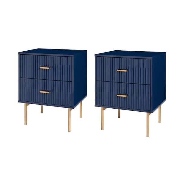 Navy nightstand set of 2 store