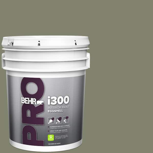 BEHR PRO 5 gal. #PPU10-18 Lizard Green Eggshell Interior Paint PR33305 ...