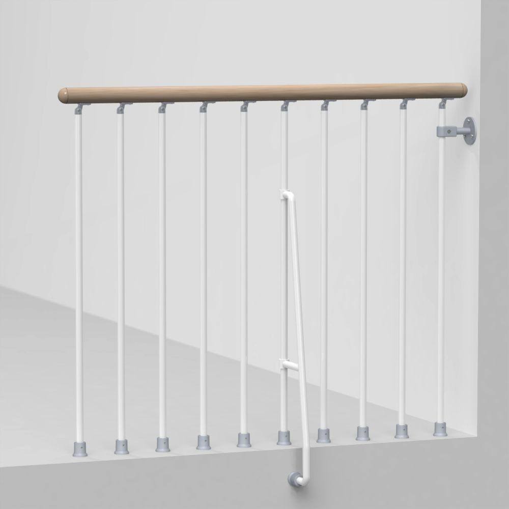 Arke Phoenix 47 in. White Balcony Rail Kit K03067 - The Home Depot