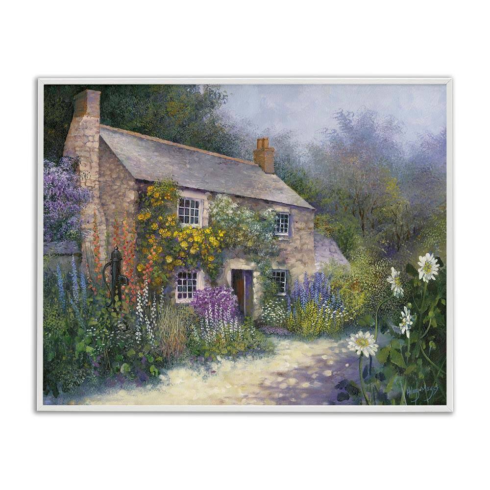 Stupell Industries Gardener's Cottage View by Hilary Mayes White Framed ...