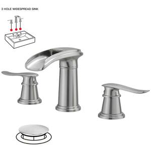 Eisen Home Noa 8 in. Widespread 3 Hole Bathroom Sink Faucet with 2 ...