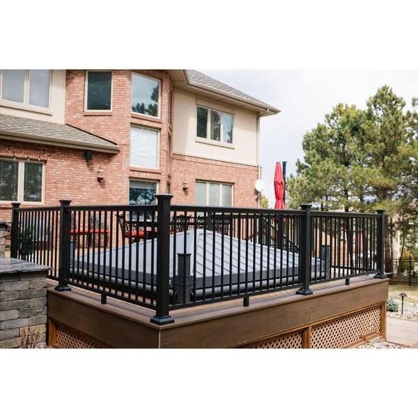 Buy 36 in. x 8 ft. Bronze Powder Coated Aluminum Preassembled Deck ...