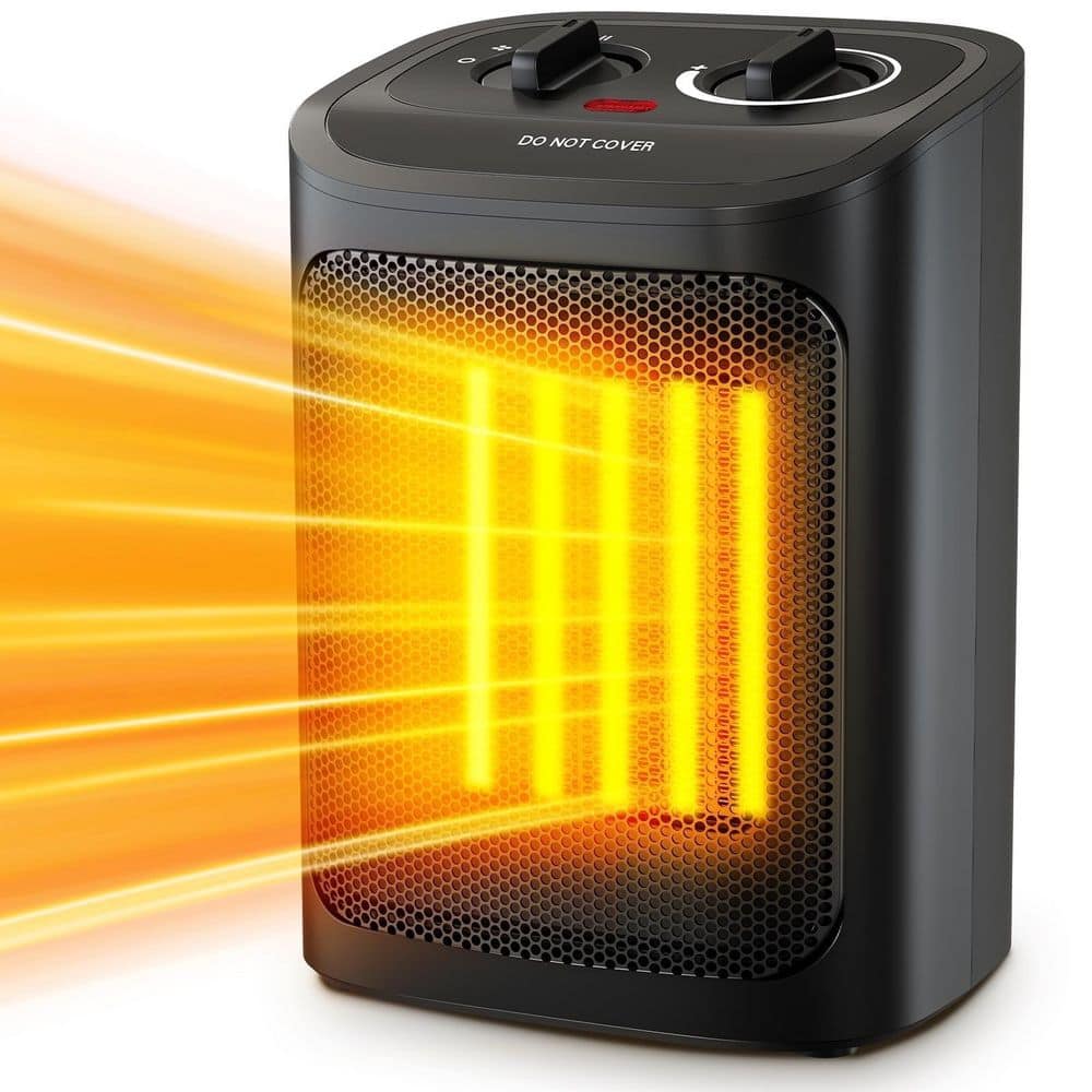 R.W.FLAME 8. 9 in. Portable Ceramic Electric Heater, Adjustable, with ...