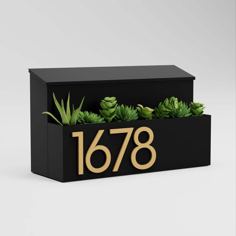POST & PORCH The Garden Wall-Mounted Mailbox garden-black - The Home Depot