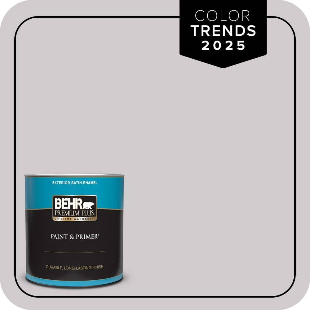 BEHR PREMIUM PLUS 1 qt. #MQ3-28 Rock Crystal Satin Enamel Exterior ...