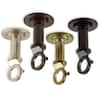 Rod Desyne Black Steel Single 3 in. Projection Curtain Rod Bracket (Set ...