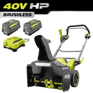 RYOBI 18V HP Brushless 18 in. Single-Stage Cordless Electric Snow ...