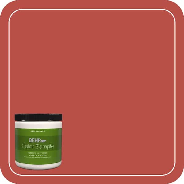 BEHR PREMIUM PLUS 8 oz. #HDC-MD-16 Cherry Red Semi-Gloss Interior ...