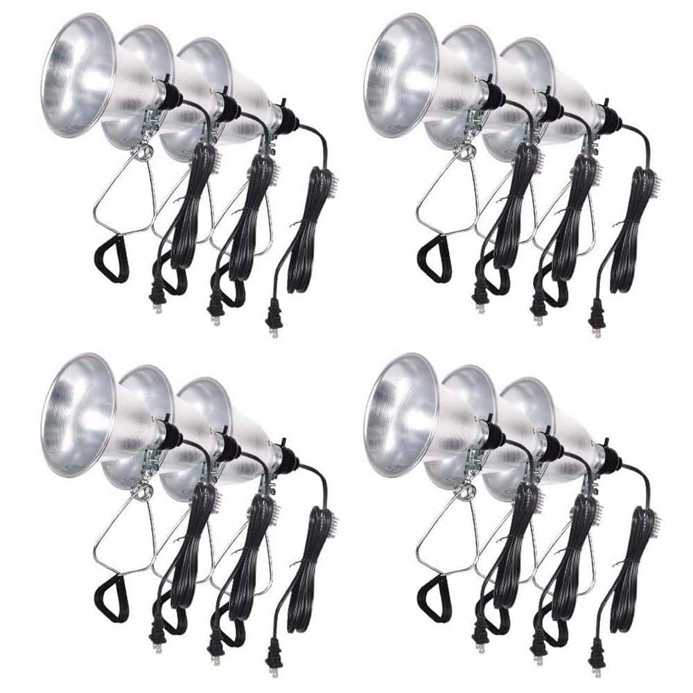Sunpez 12-Pack 120 Volt Clamp Lamp Light with 5.5in Aluminum Reflector ...