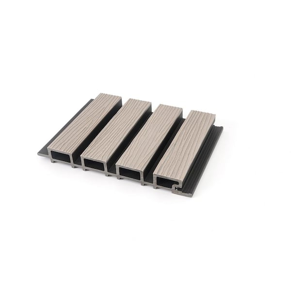 Ejoy 9.8 in. x 107 in. x 1 in. 4 Grid Composite Cladding Siding Outdoor ...