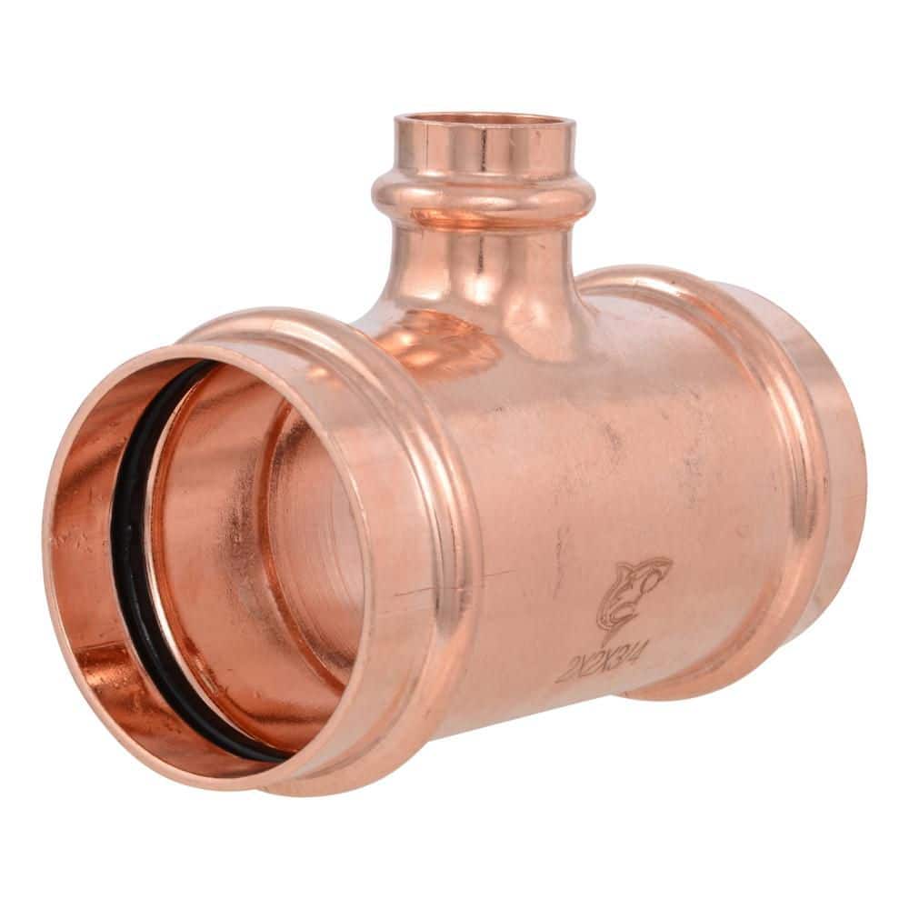 SharkBite 2-in x 2-in x 3/4-in Copper Press Reducing Tee UPR08545422 ...