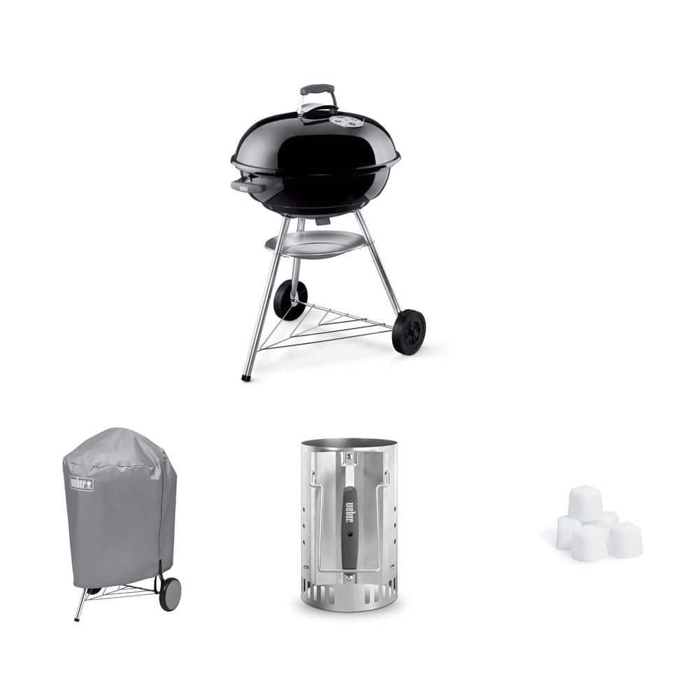 Weber Jumbo Joe Premium 22 in. Charcoal Grill, Grill Cover, Charcoal ...