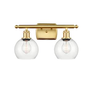 Innovations Ballston Urban 18 in. 2-Light Satin Gold Vanity Light with ...
