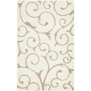 Unique Loom Floral Shag Carved Green 9' 0 x 12' 0 Area Rug 3133082