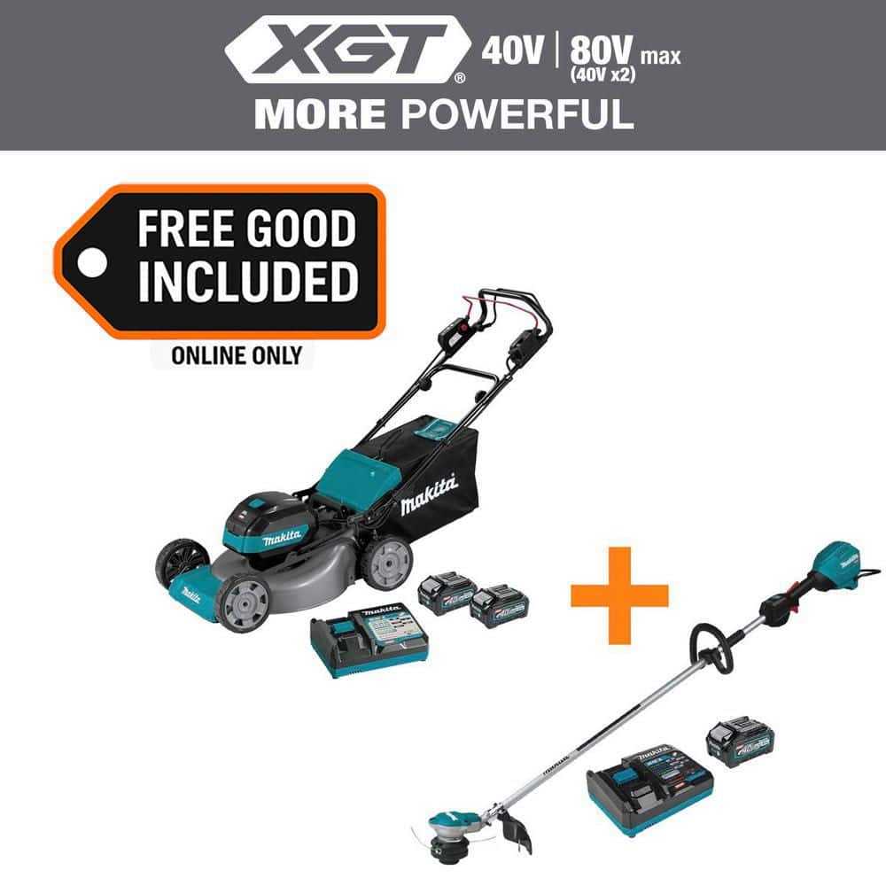 Makita 40V max XGT Brushless 21 in. Walk Behind Self-Propelled Mower ...