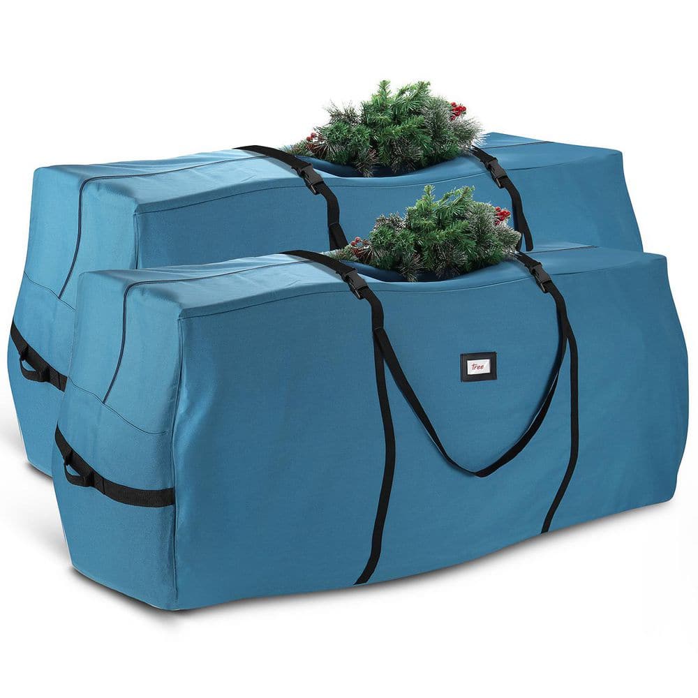 HEARTH & HARBOR Blue Extra Large Christmas Tree Storage Bag 9 ft. 2 ...