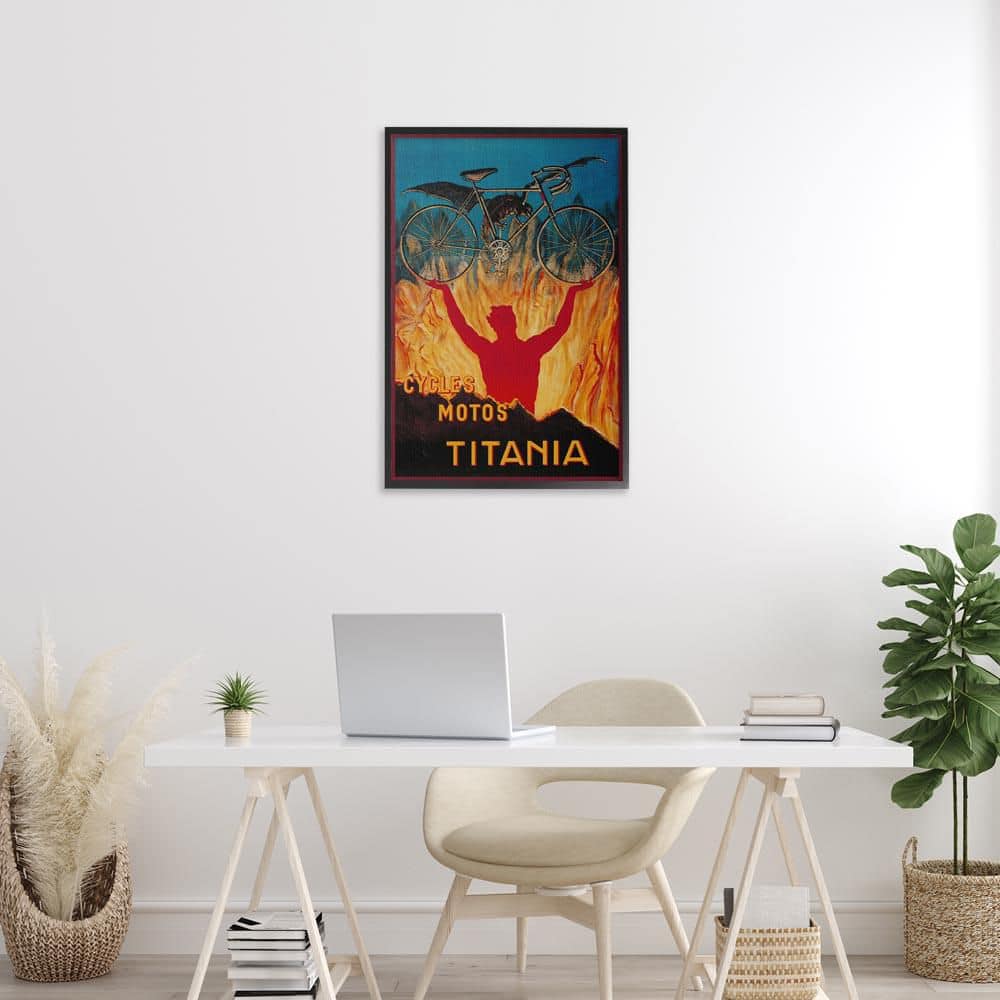 Stupell Industries Vintage Dragon and Bicycle by Marcus Jules Black ...