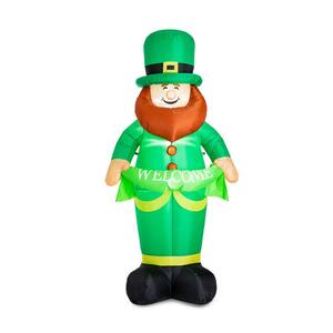 Glitzhome 42 in. H Lighted St. Patrick's Wooden Shamrocks Porch Decor ...
