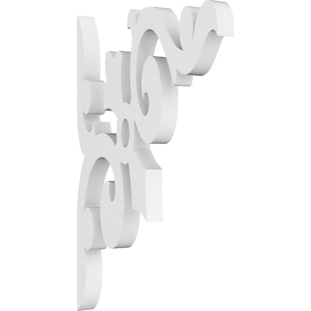 Ekena Millwork 5/8 in. W x 8 in. H x 5 in. D PVC Whitman Bracket ...