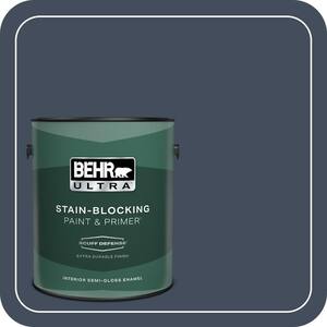 BEHR PREMIUM PLUS 8 oz. #S520-7 Night Flight Flat Interior/Exterior ...