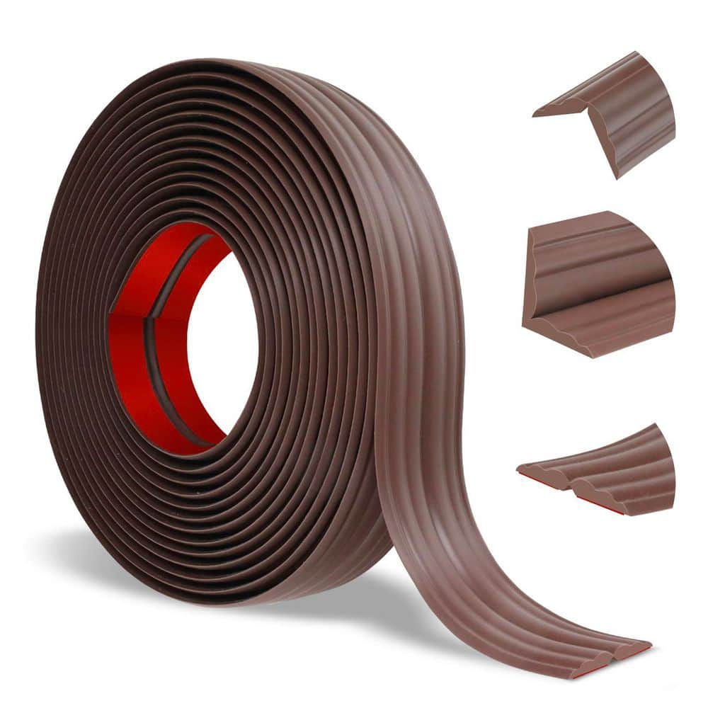 NVNOO 0.8 in. x 20 ft. PVC Drywall Corner Protector Peel and Stick ...