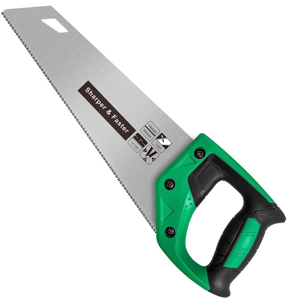 14 Hand Saw 11TPI Pro Fine Cut Wood Plastic PVC Pipes Drywall Trees ...