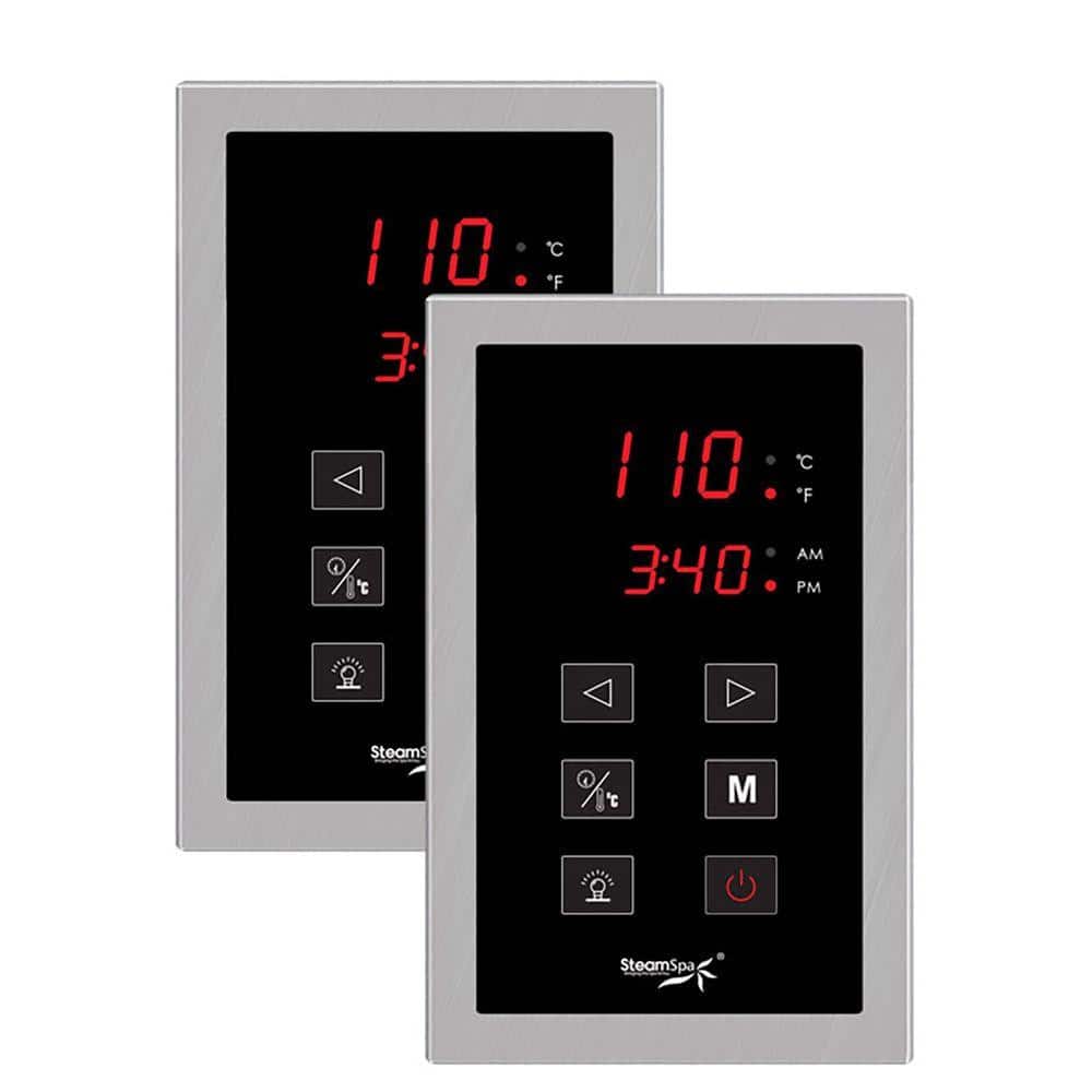 SteamSpa Dual Touch Panel Control System in Brushed Nickel DTPBN - The ...