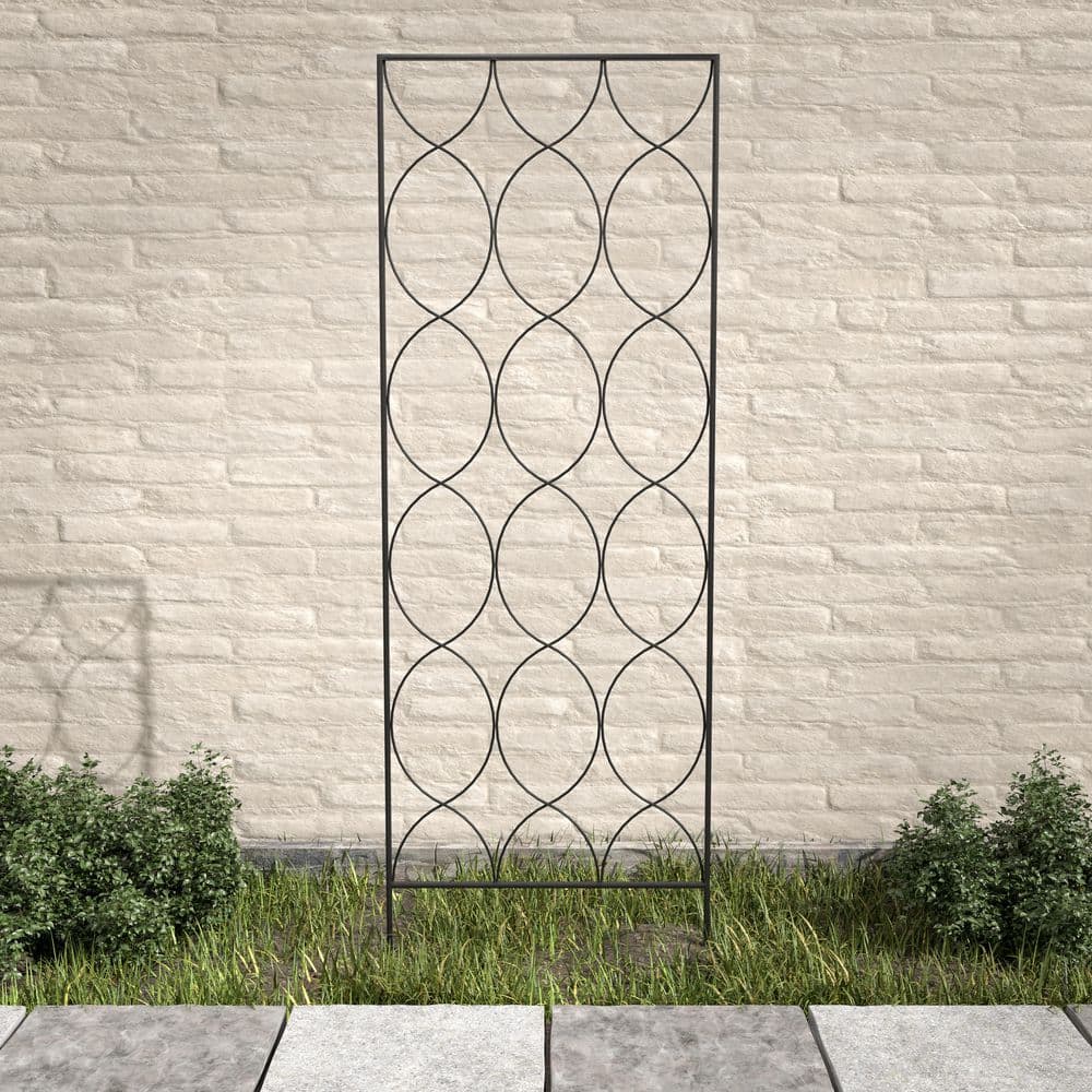 Vigoro 72 in. Glory Trellis in Black 87293 - The Home Depot