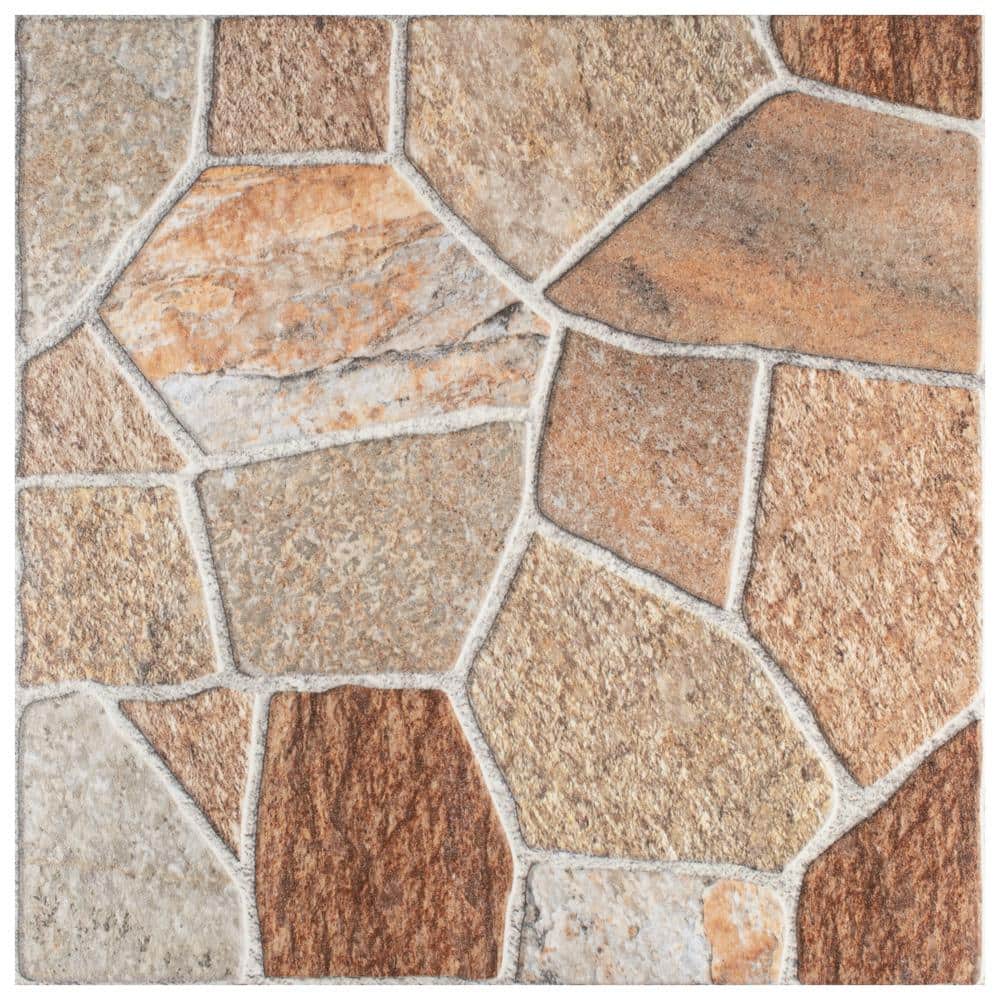 Merola Tile Leticia Beige 9 in. x 9 in. Ceramic Floor and Wall Take ...