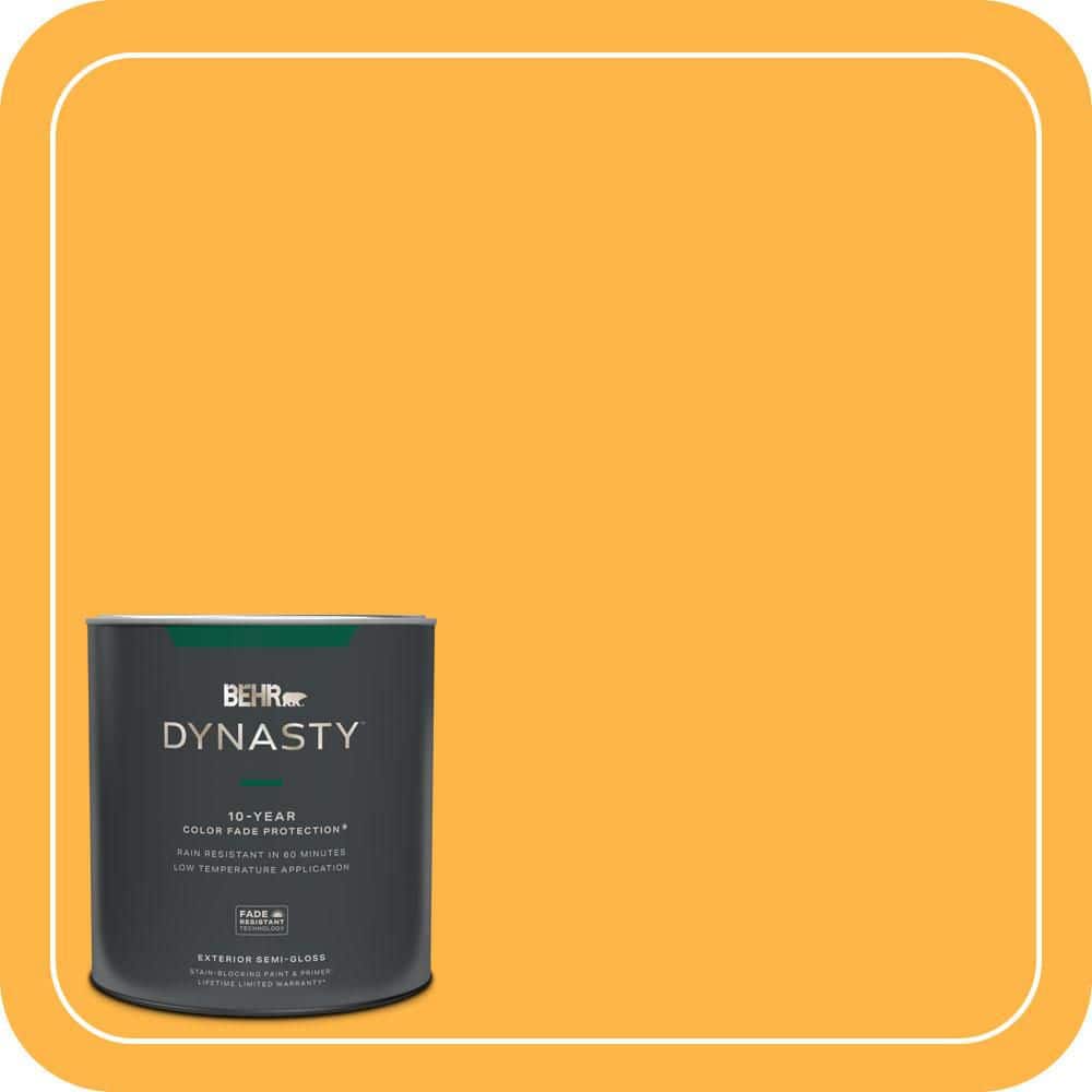 BEHR DYNASTY 1 qt. #300B-6 Glorious Gold Semi-Gloss Exterior Stain ...