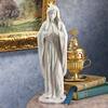 Design Toscano 11.5 in. H White Blessed Virgin Mary Bonded Marble ...
