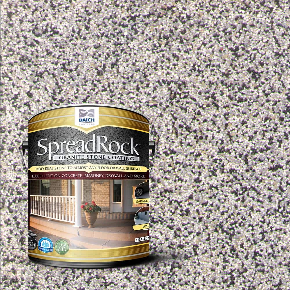 SpreadRock Granite Stone Coating 1 Gal. Flint Gray Satin Interior ...