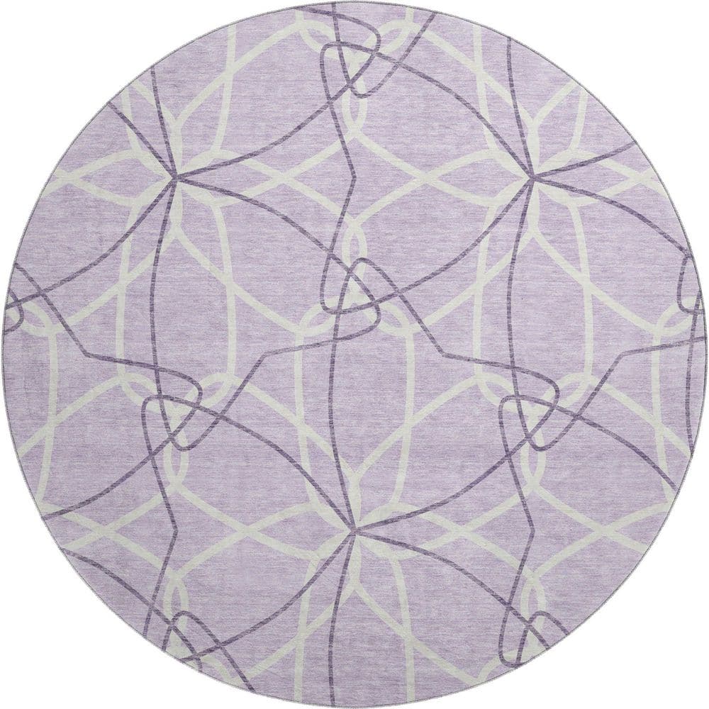 Addison Rugs Mayfield Premium Machine Washable Abstract AMF950 Lavender ...