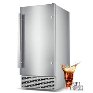 RAPSUAR 15in. 160Lbs/24H Stainless Steel Ice Maker in Stainless Steel ...